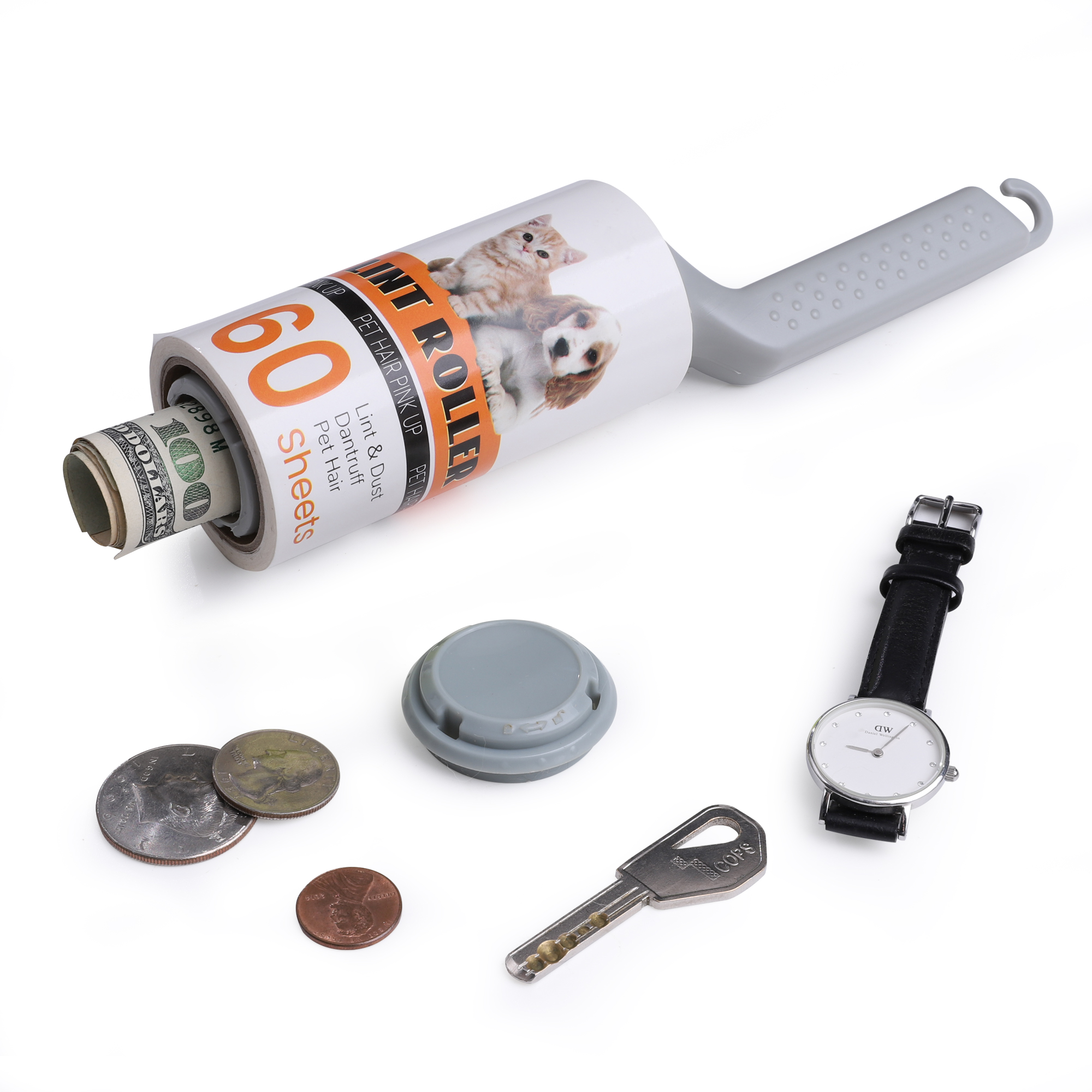 MyMealivos Lint Roller Diversion Safe with Hidden Storage Hide ...