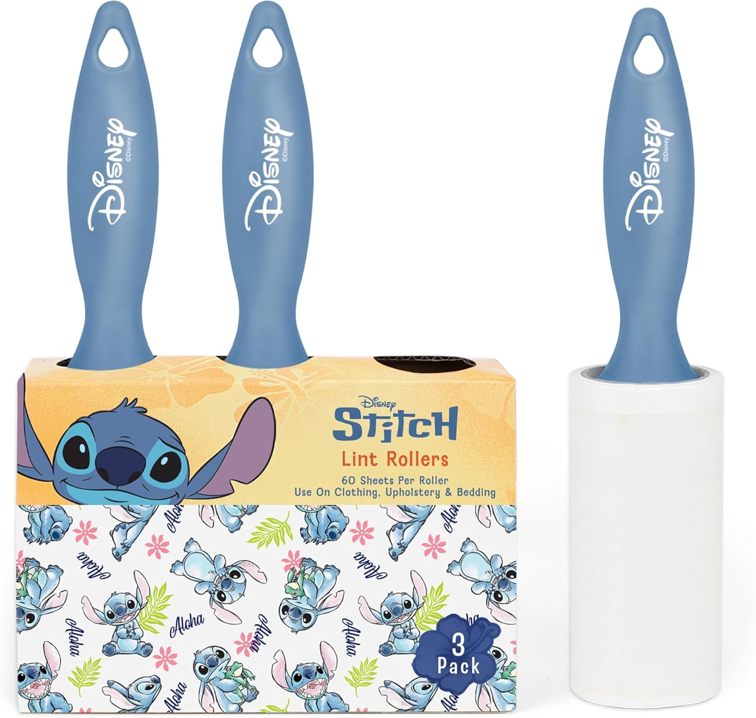 Lint Rollers – 3 Pack Extra Sticky Roller for Pet Hair Removal 180 ...