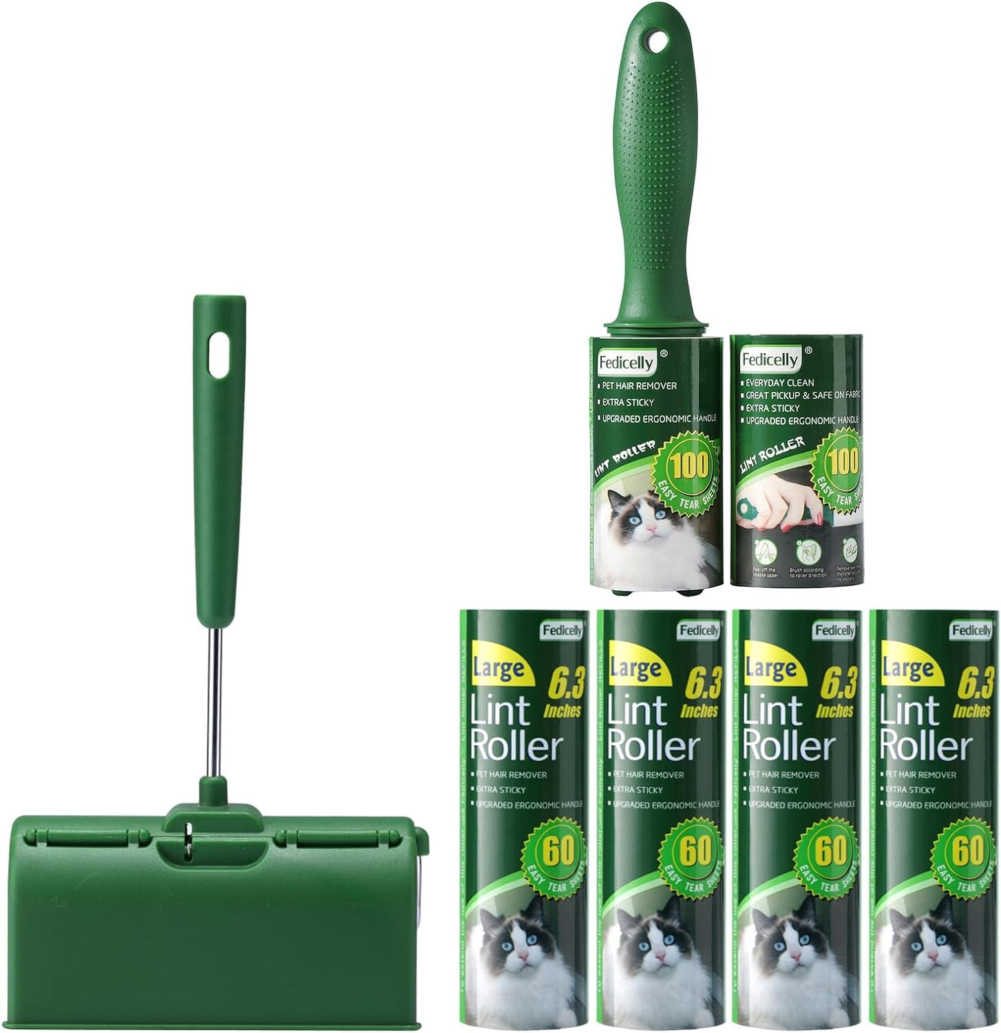 Lint Rollers Pet Hair Extra Sticky Furniture,Cat Dog Hair Remover ...