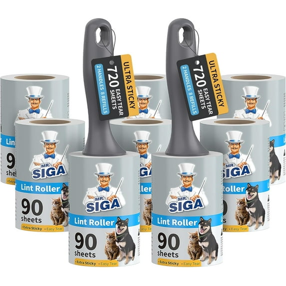 Lint Rollers for Pet Hair Extra Sticky, 720 Sheets, Lint Remover for ...