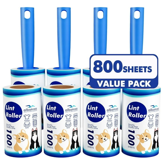 Lint Rollers for Pet Hair Extra Sticky, 800 Sheets Mega Value Set ...