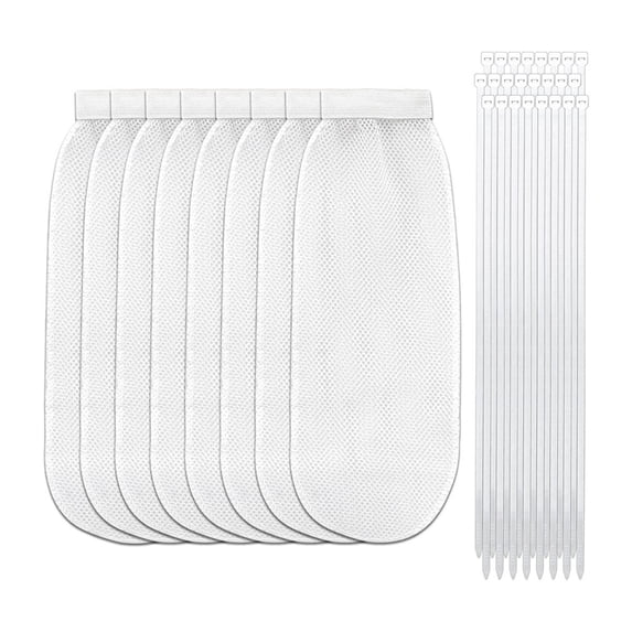 Lint Trap and Cable Ties Set for Washing Machine, Includes 8 Nylon Mesh ...