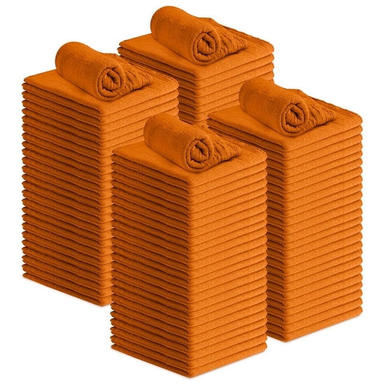 Linteum Textile 100% Cotton Shop Towels, 600-Pack, 12x14 In, Orange ...