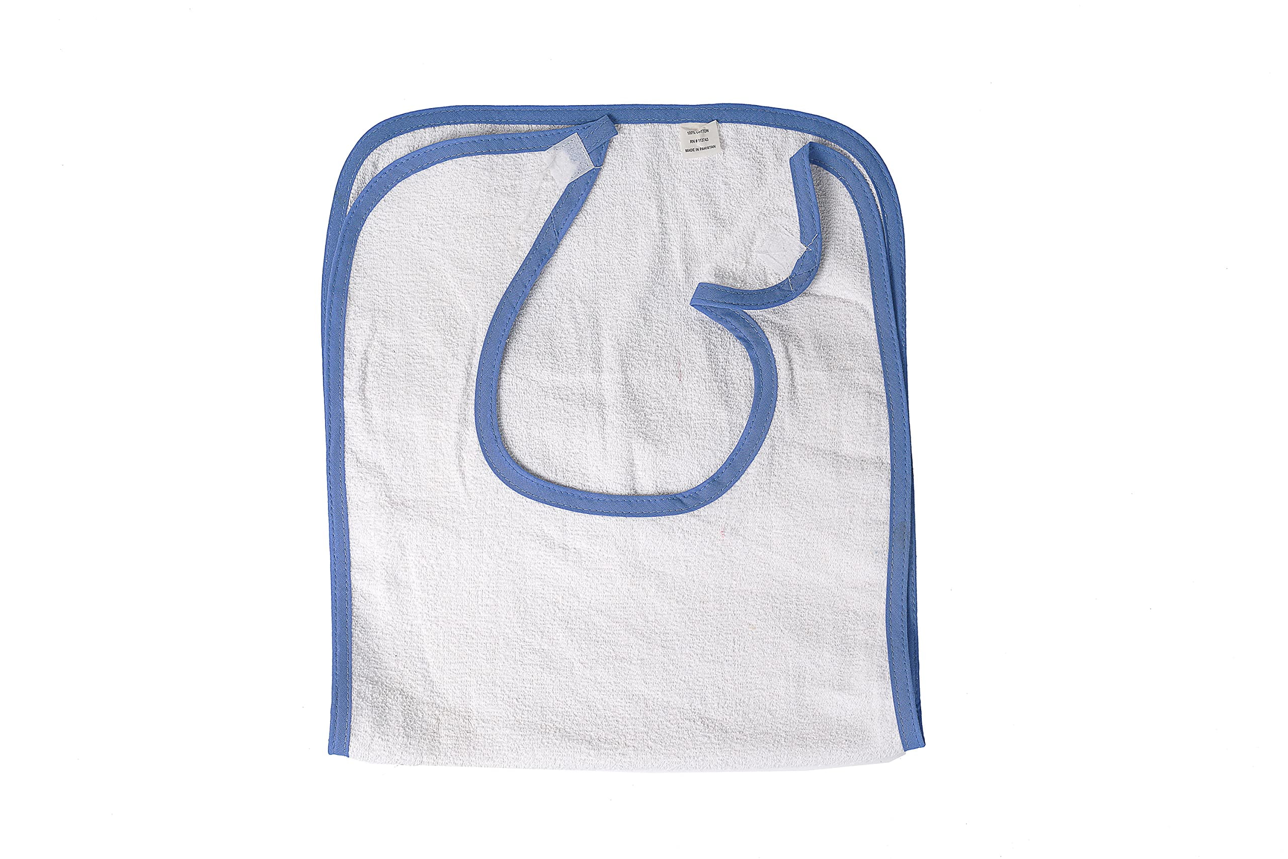 Linteum Textile (12-Pack, 15x34) Cotton Terry Adult Bibs with Velcro ...