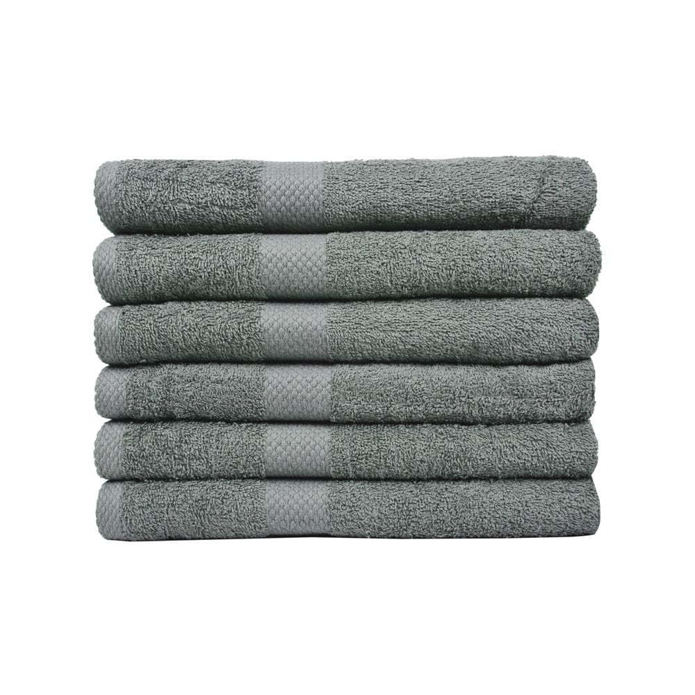 Linteum Textile 100% Ring Spun Cotton Medium Bath Towels Grey - 24x48 ...