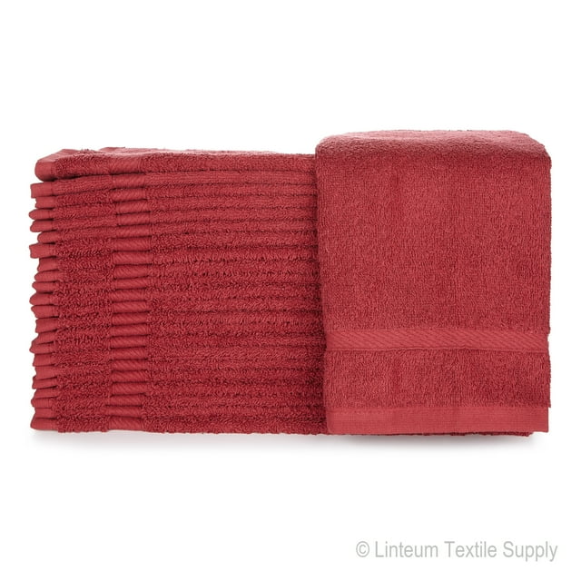 Linteum Textile Burgundy 12 Pack Luxury Hand Towel - 16x27 Inches ...