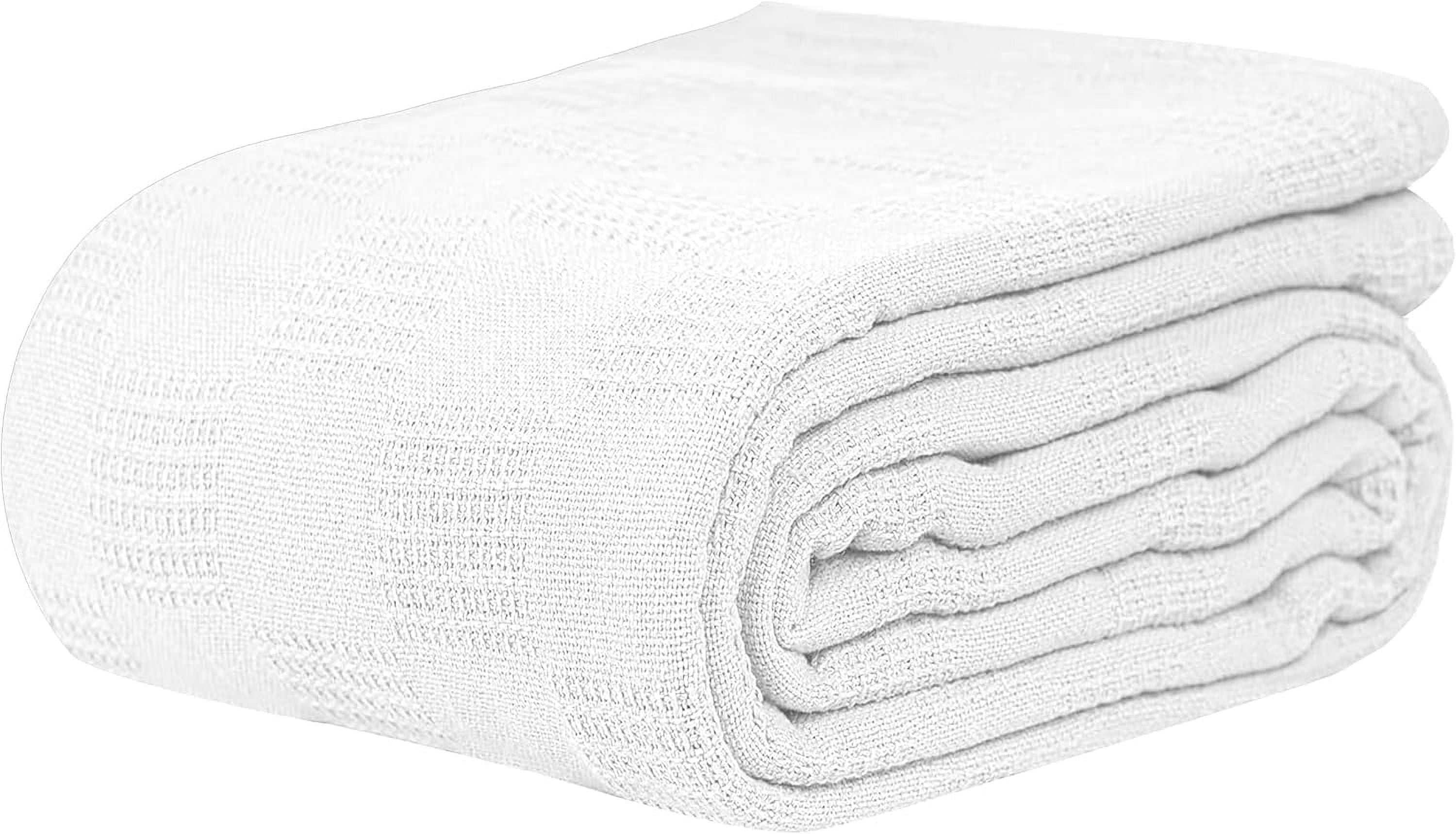 Linteum Textile Hospital Thermal SNAGLESS Blanket, 100% Cotton (74x100 ...