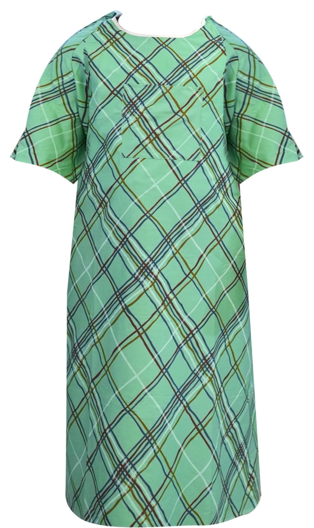Linteum Textile Polycotton Green IV Hospital Patient Gown w/ Telemetry ...