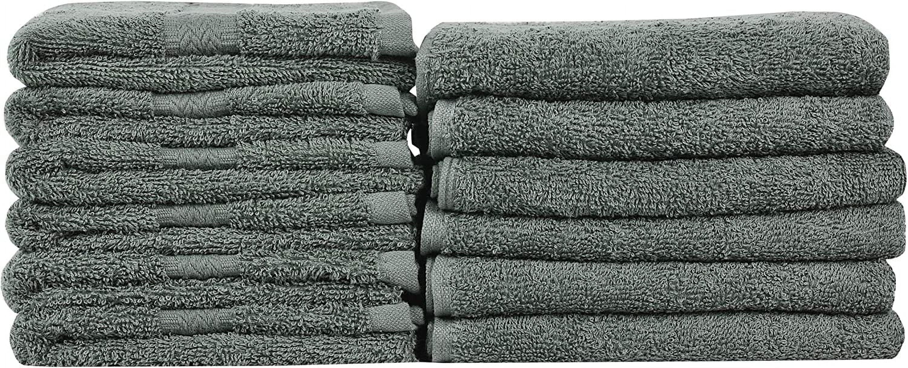 Linteum Textile Supply Premium Hand Towels (Grey) Absorbent Towel Set ...