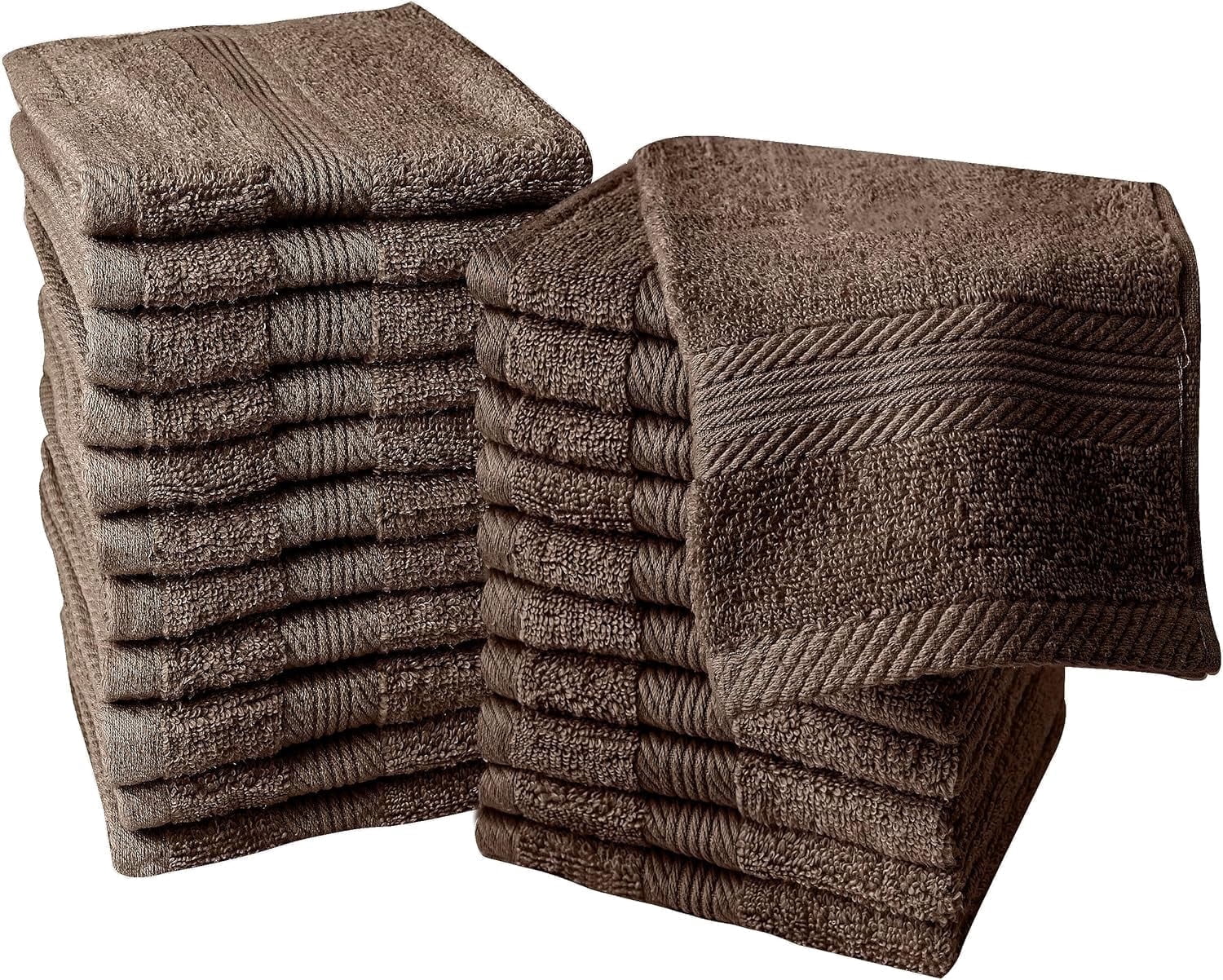 Linteum Textile 100% Cotton Premium Washcloths, 13x13 Inches [Pack of ...