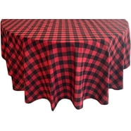 Home Bargains Plus Round Fabric Tablecloth, Country Rustic Buffalo ...