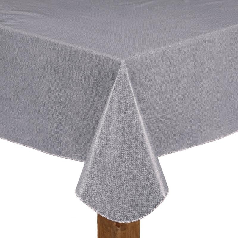 Lintex Linens Café Deauville Vinyl Table Cloth Grey 60x120 Rectangle ...