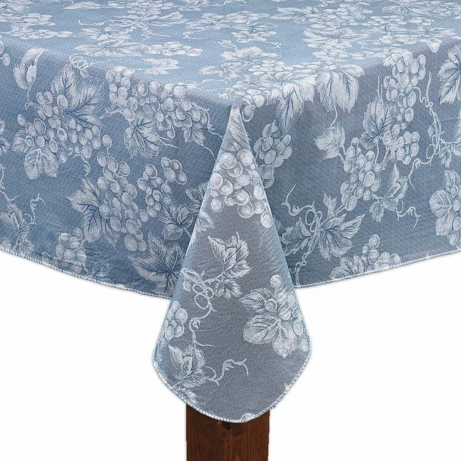 Lintex Linens Grapevine Indoor/Outdoor Vinyl Tablecloth Blue 52"x52 ...