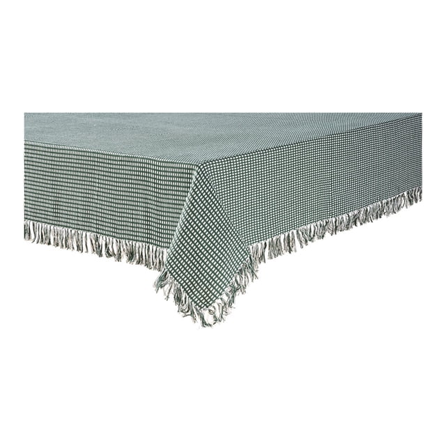 Lintex Linens Homespun Check 100% Cotton Woven Fringed Tablecloth 60 ...