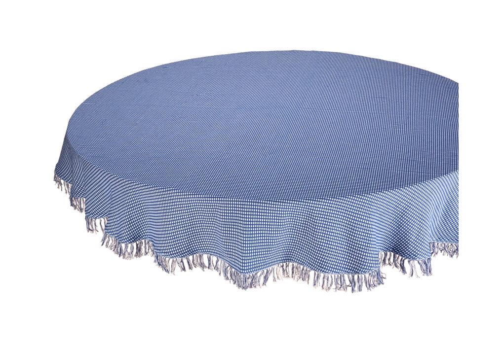 Lintex Linens Homespun Marine 70 Round Tablecloth - 100% Cotton ...