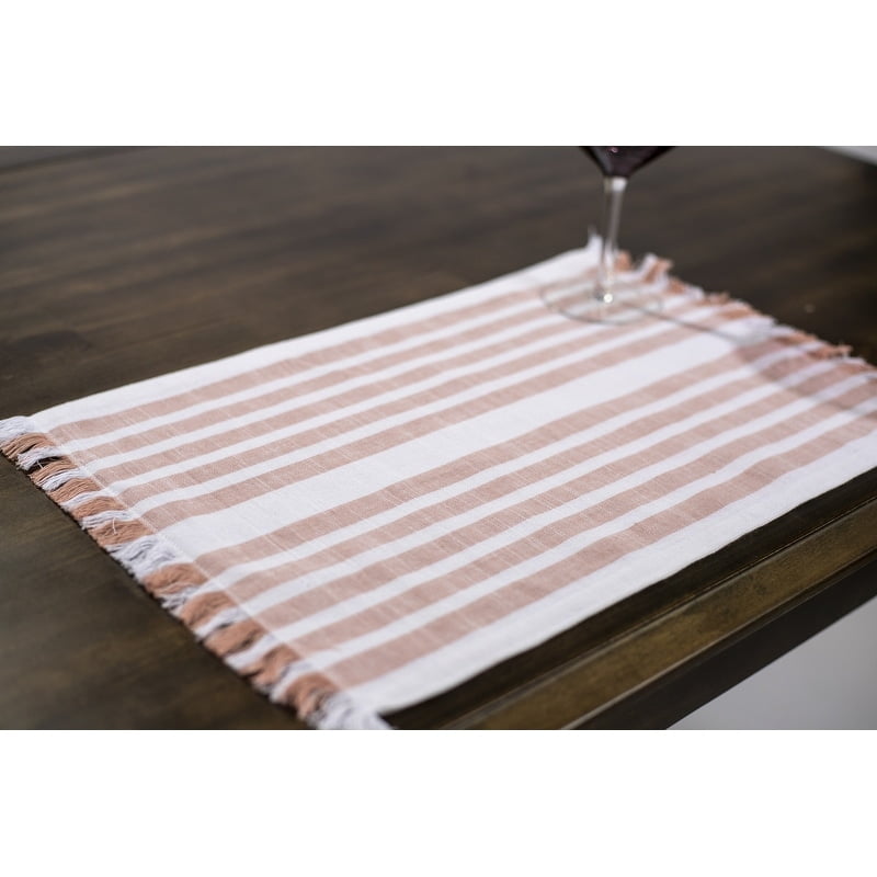 Lintex Linens Madison Blush 100% Cotton Placemat 12"x18" (Set of 4 ...