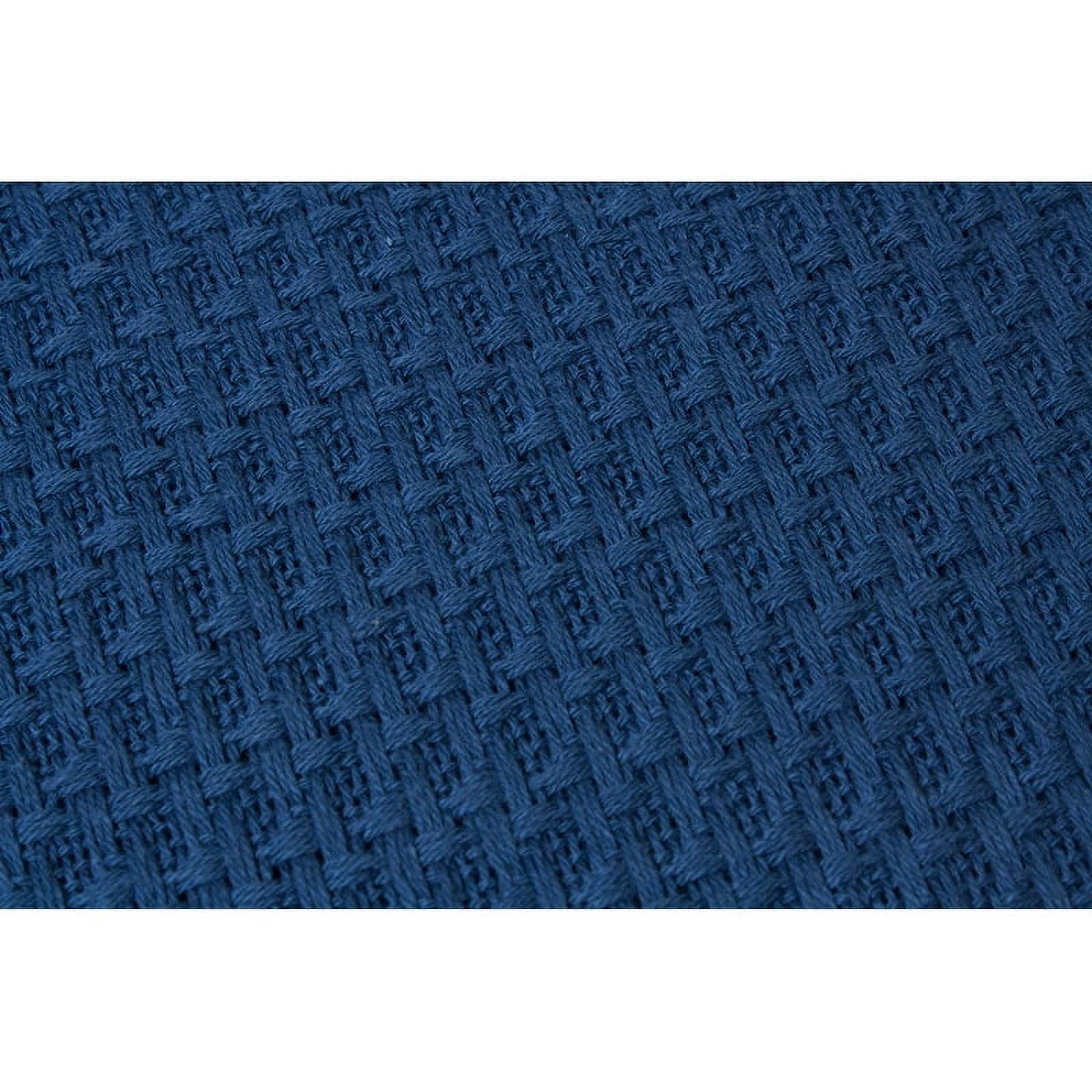 Lintex Linens Marquis 100% Cotton Blanket Twin - Blue - Walmart.com