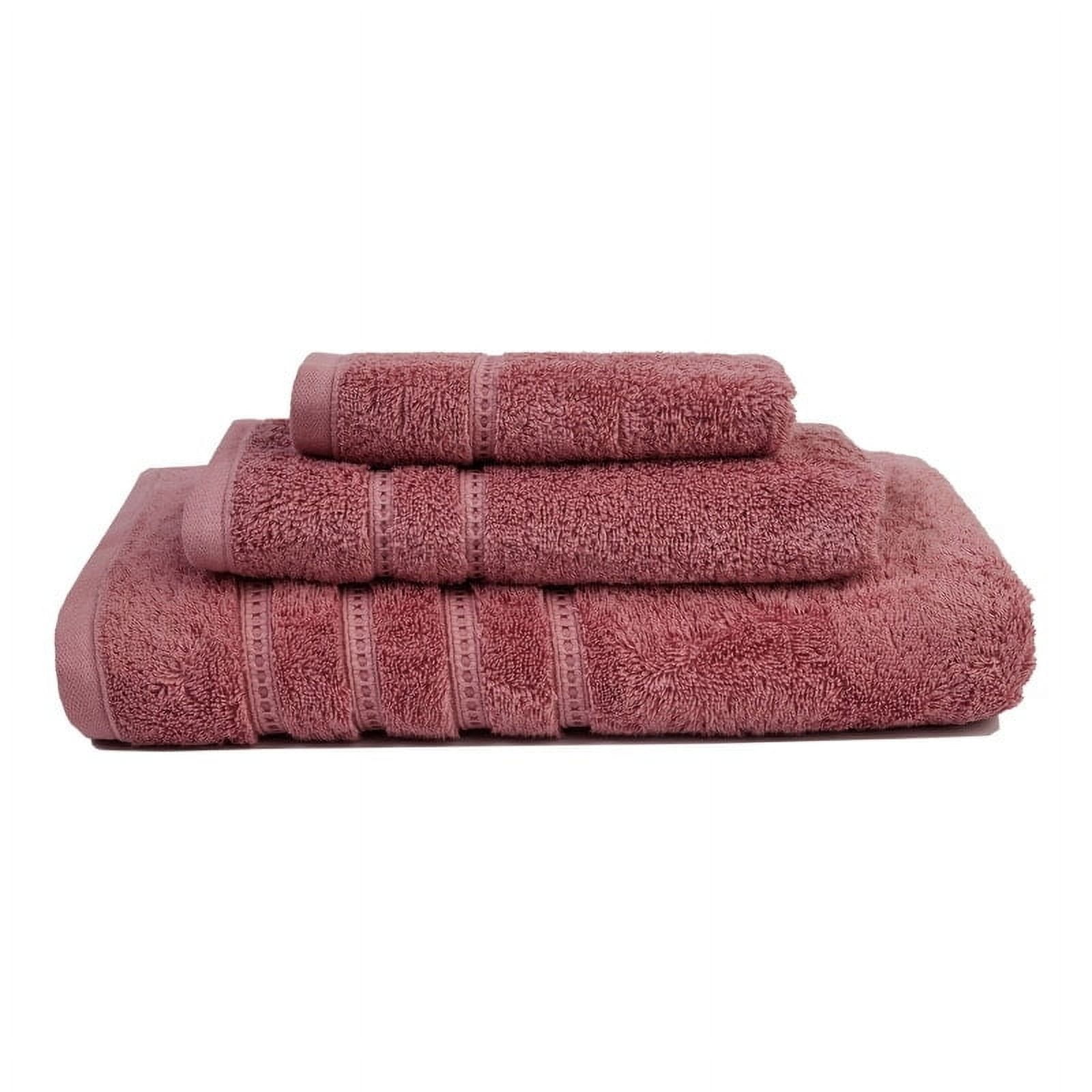 Lintex Linens Resort 3-Piece 100% Turkish Cotton Bath Towel Set Blush ...