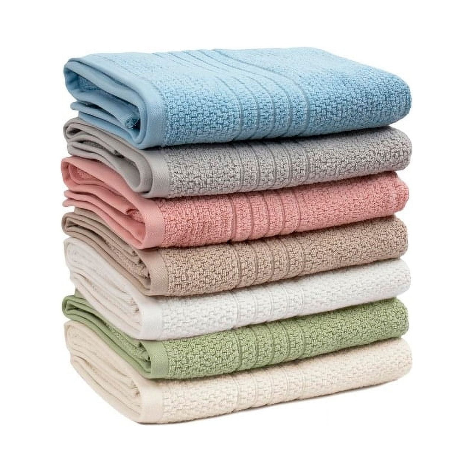 Lintex Linens Softee 6-Piece 100% Cotton Bath Silver - Walmart.com
