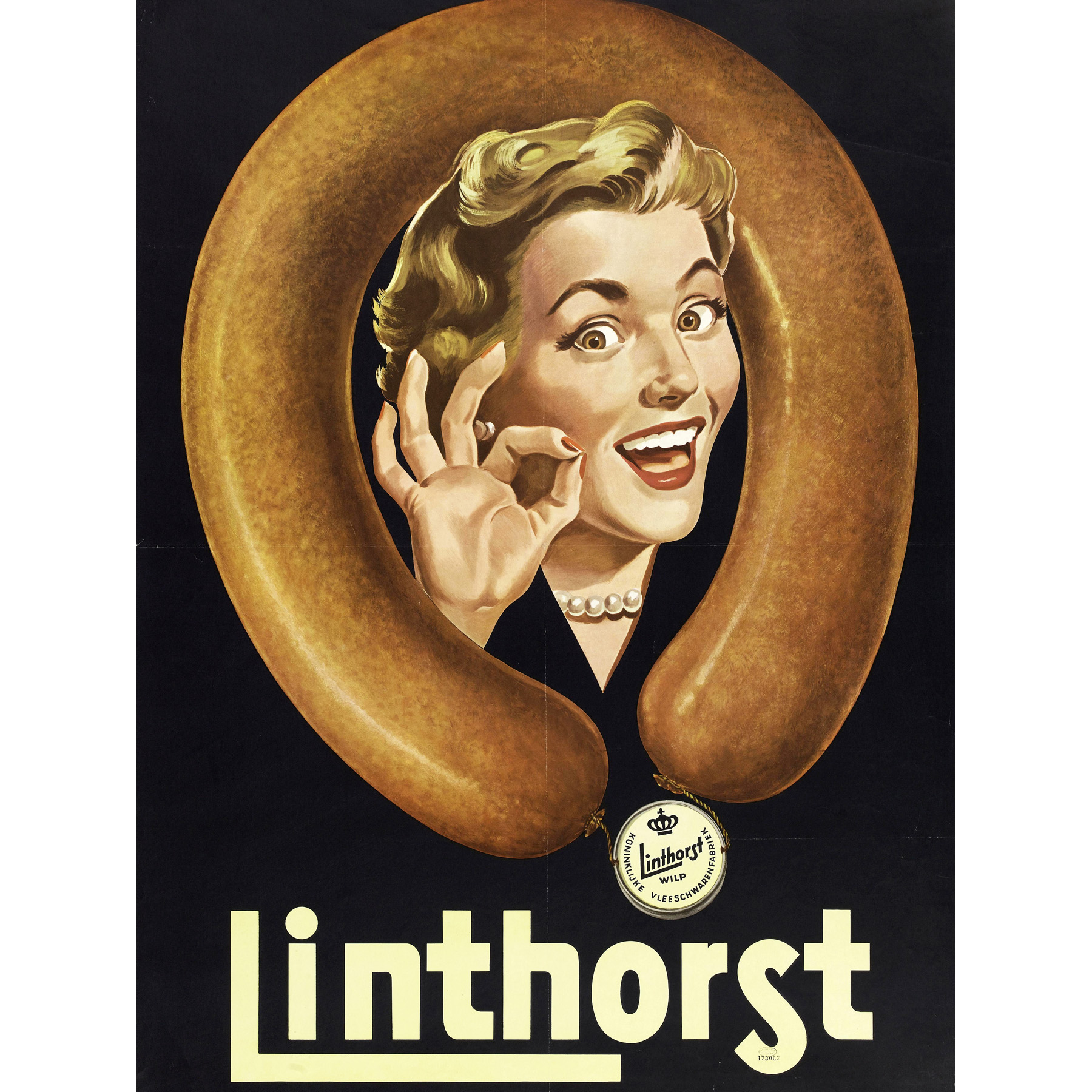 Linthorst Royal Meat Sausages Dutch Advert Extra Large Art Print Wall ...