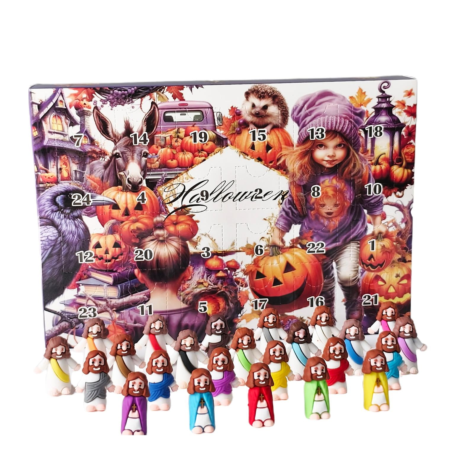 Linu Advent Calendar 2024 ,24Pcs Jesus Tabletop Ornaments ,Collectible ...