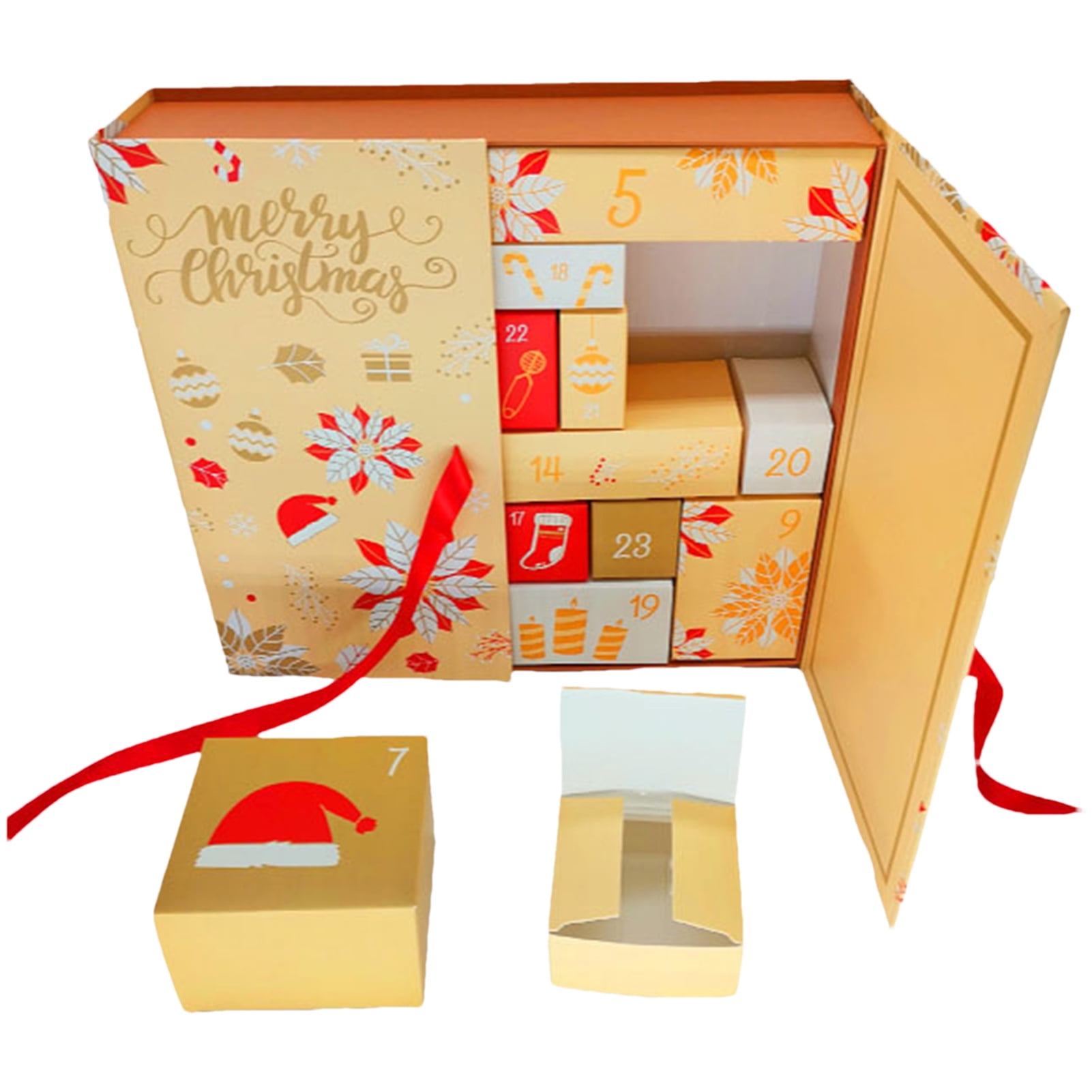 Linu Christmas Countdown Box ,24 Grids Adults Made Your Own Advent ...