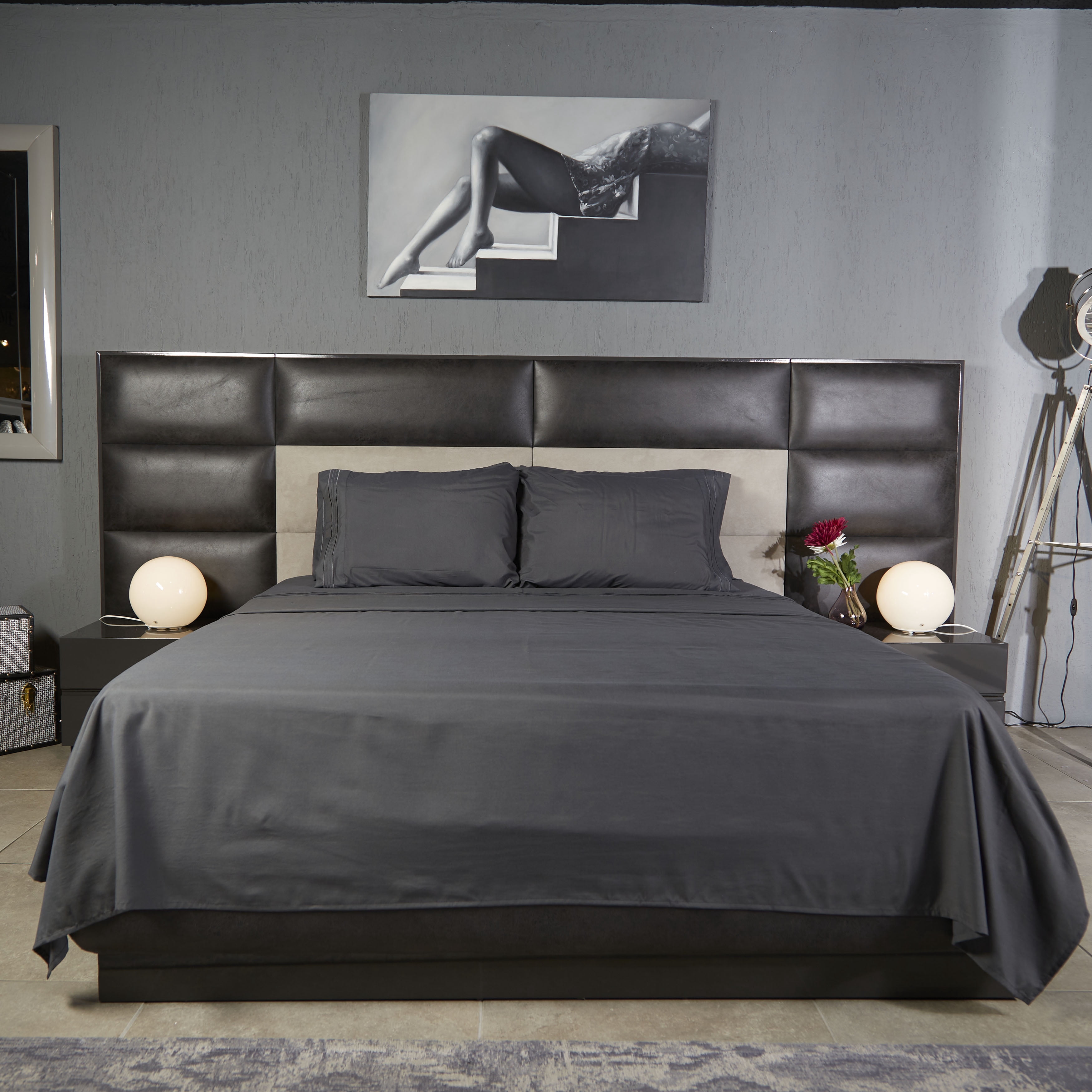 Linum Home Textiles 1800 TC Brushed Microfiber Sheet Set with 4 Line ...