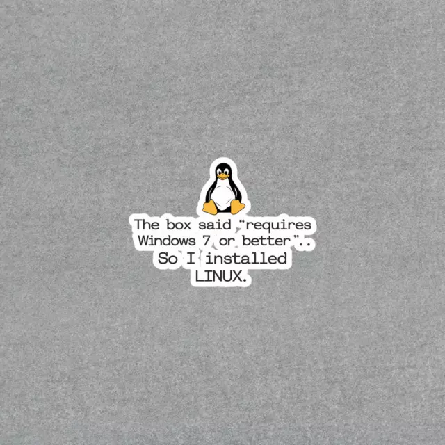 Linux Penguin Sticker - Computer Geek Gift - Windows Vs Linuxphone ...