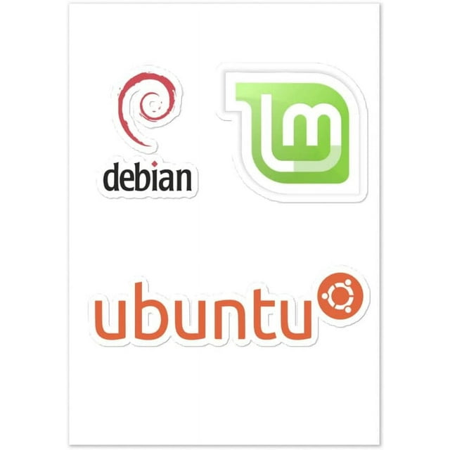 Linux Sticker Sheet, Ubuntu, Linux Mint, Debian - Walmart.com