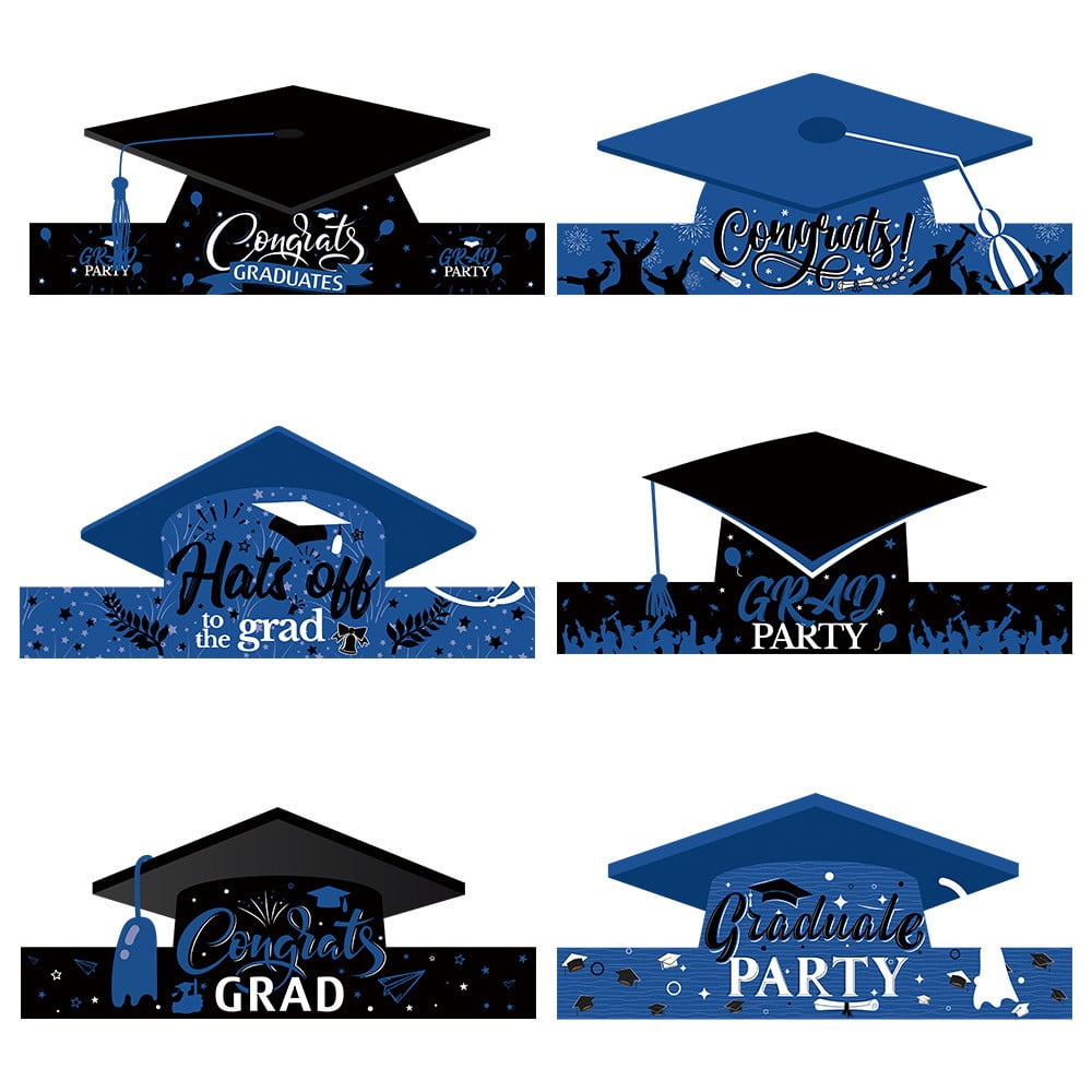 Linxiam Bachelor's Cap Graduation Hat Paper Cutout 2024 Graduation ...