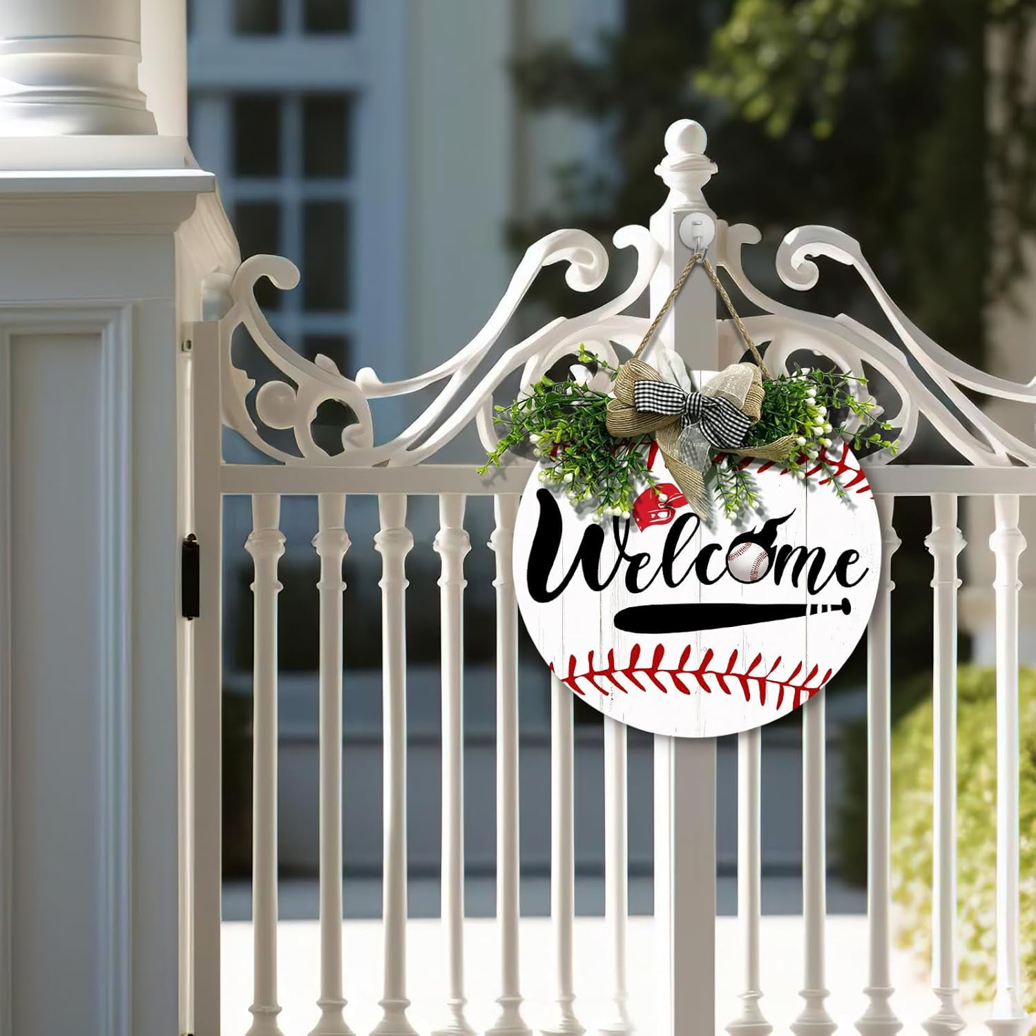 Linyan-Baseball Door Sign Welcome to the Baseball Game Hanging Sign ...