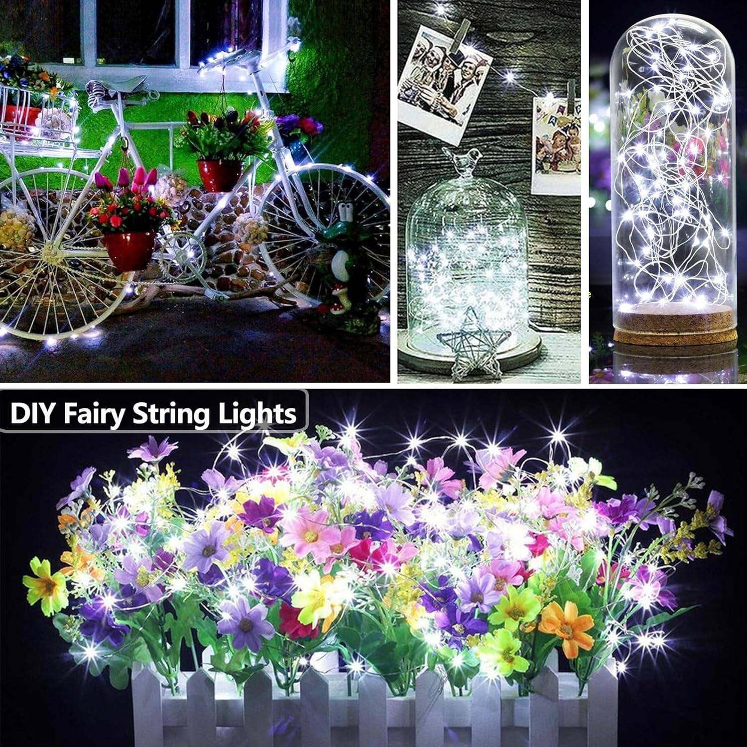 Linyan-Battery String Lights, 2PACK Total 32FT 100 LED Battery Operated ...