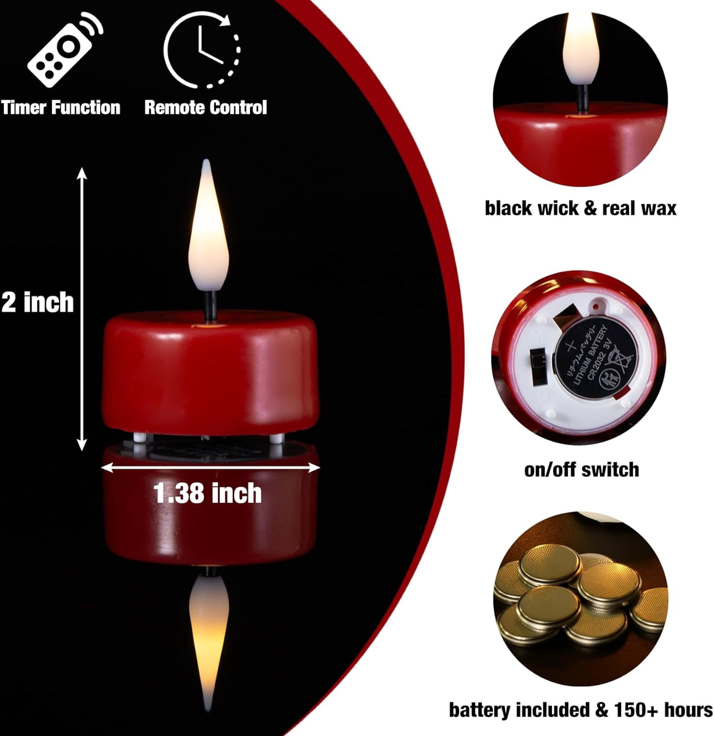 Linyan-Fall Maple Leaf Pumpkin Flickering Flameless Candles with Remote ...