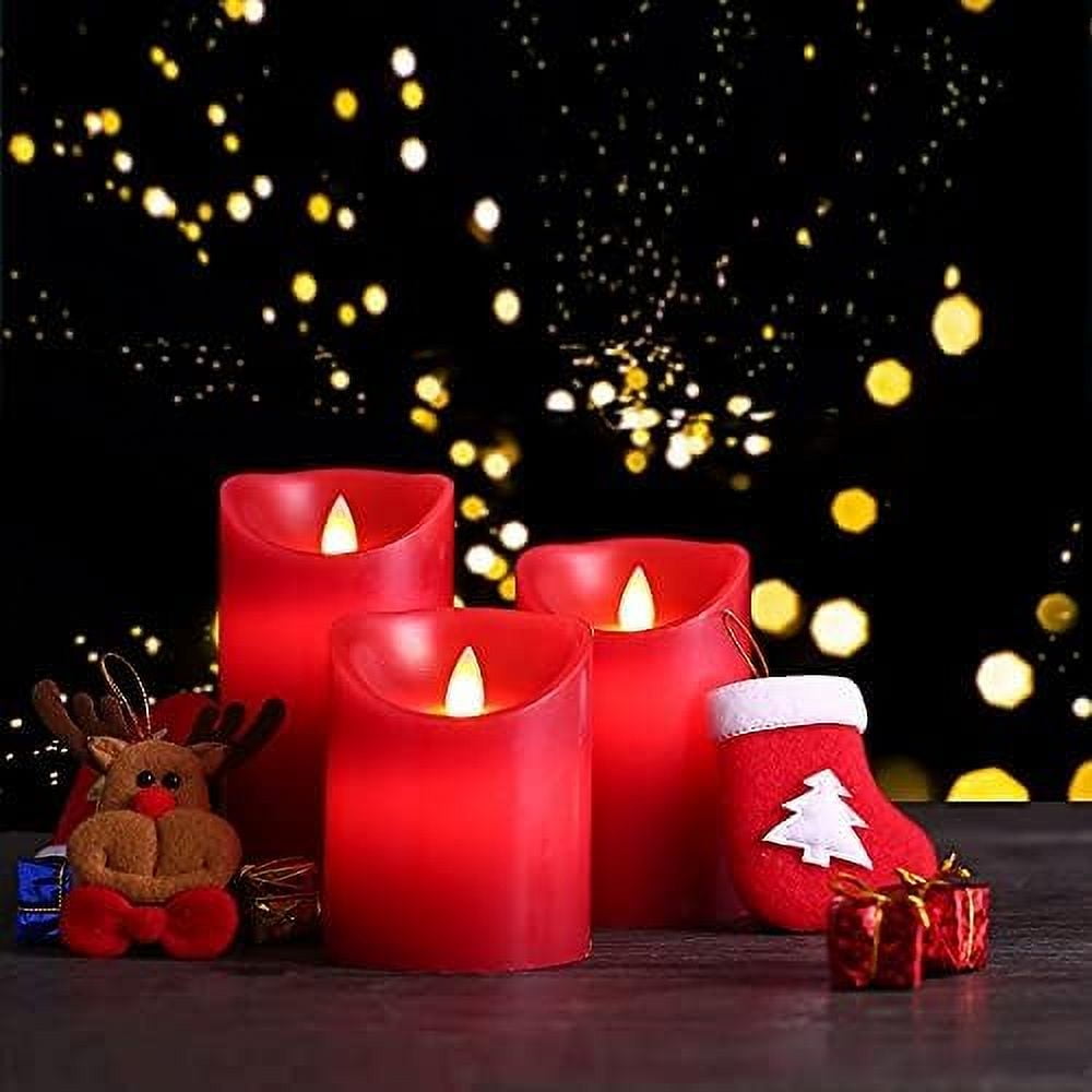 Linyan-LED Flameless Taper Candles Light for Christmas Tree Decor,10pcs ...