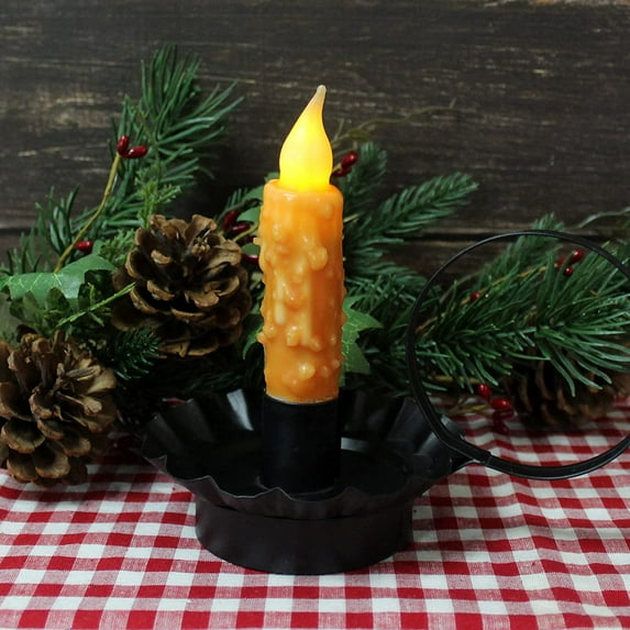 Linyan-Real Wax Hand Dipped Battery Operated LED Timer Taper Candles ...