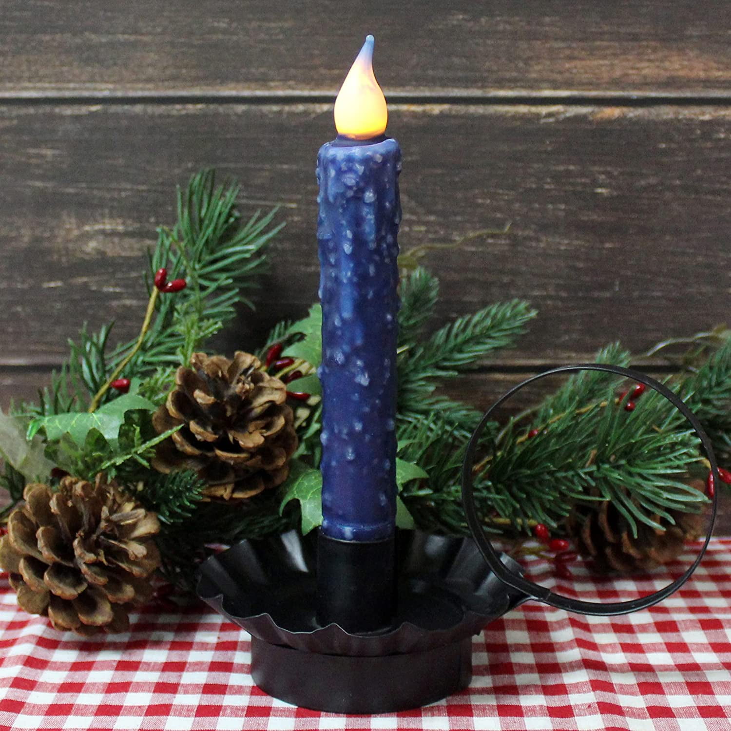 Linyan-Real Wax Hand Dipped Battery Operated LED Timer Taper Candles ...