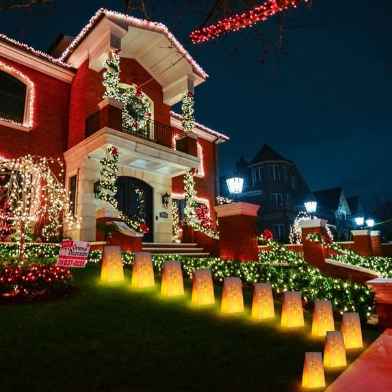 Linyan-SingTok 12 Pack Timer Tea Lights Candles Battery Operated, Flameless Flickering Fake ...