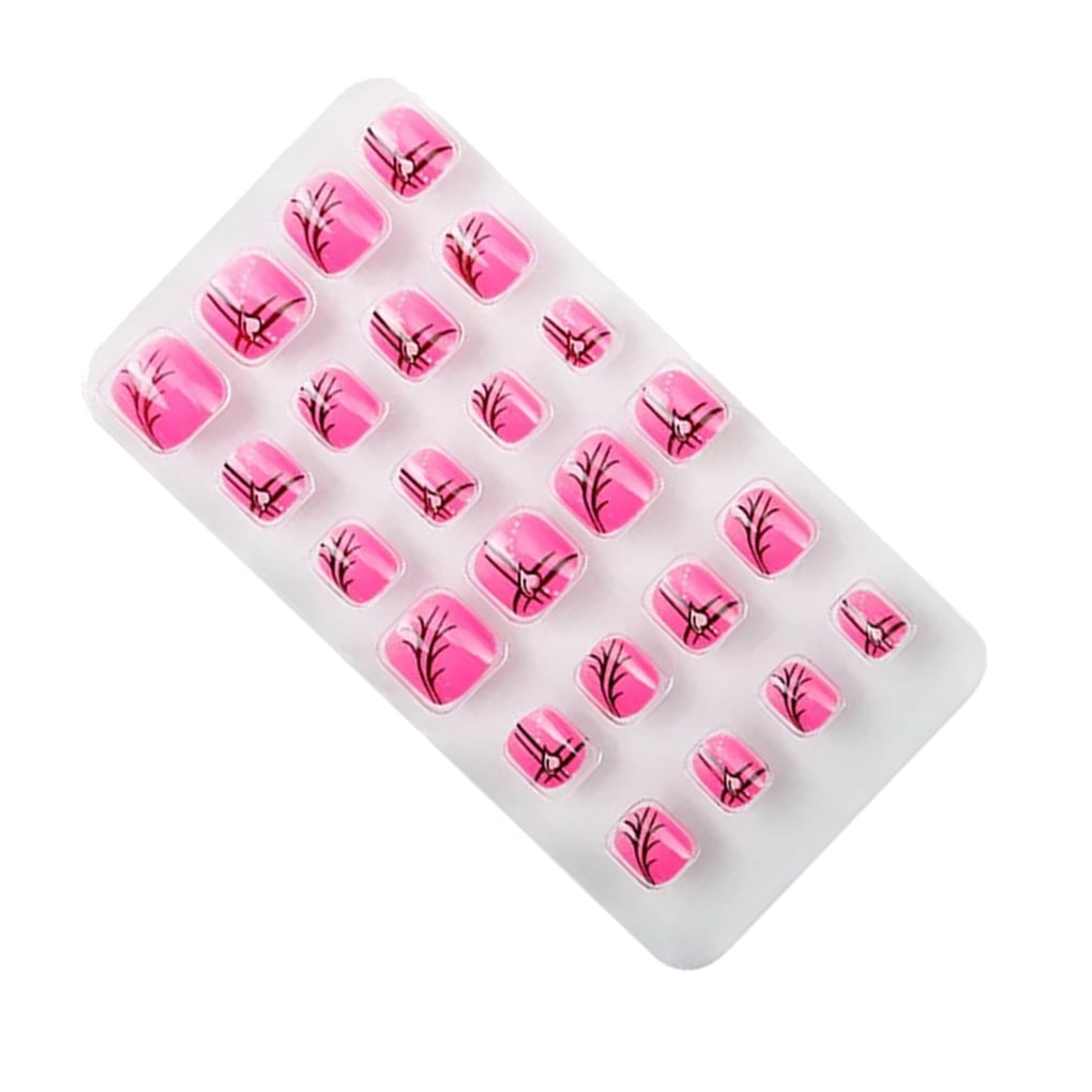 Linyer 1 Set Artificial Nail Tips Press on Nails for Kids Cartoons ...