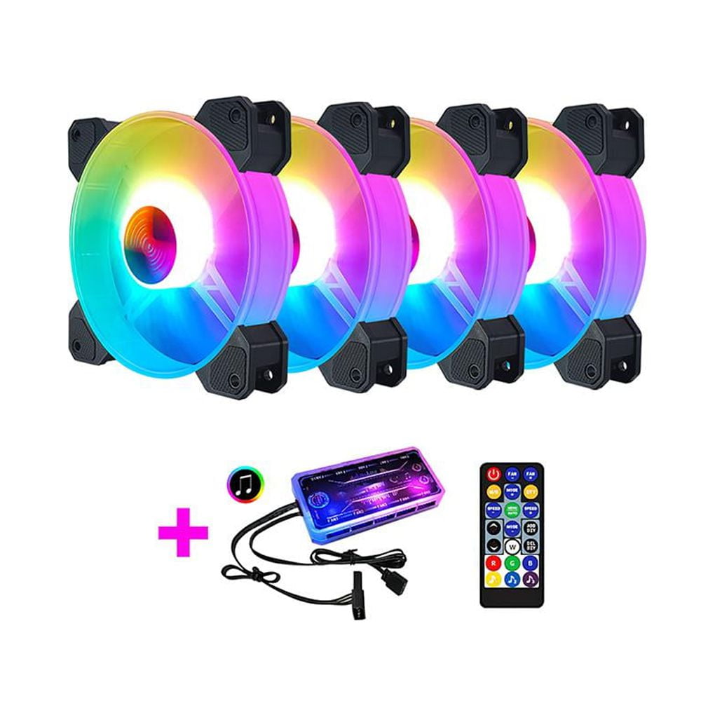 Linyer Adjustable RGB Chassis Fan High Case Fan Full Frame Luminous ...