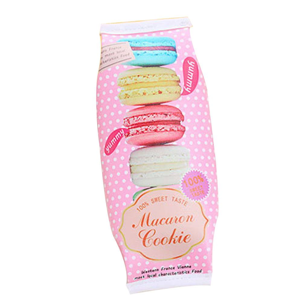 Linyer Cute Cake Macaroon Cookie Biscuit PVC Plastic Pencil Case Coin ...