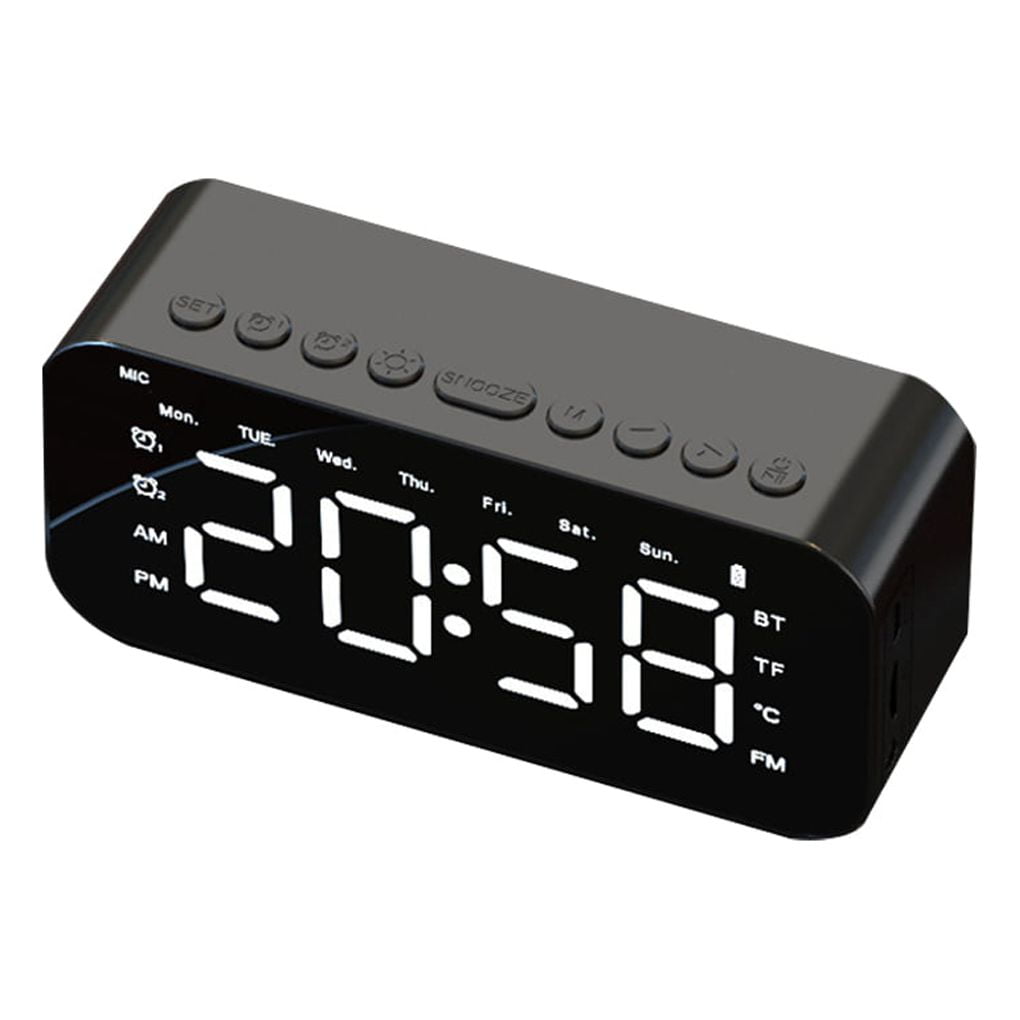 Linyer Digital Clocks Home Supplies Wireless Speaker Desktop Decor ...