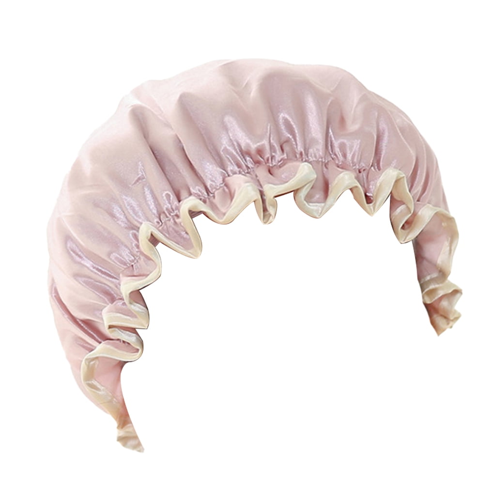 Linyer Female Sleeping Hat Women Double Layers Shower Hair Caps Multi ...