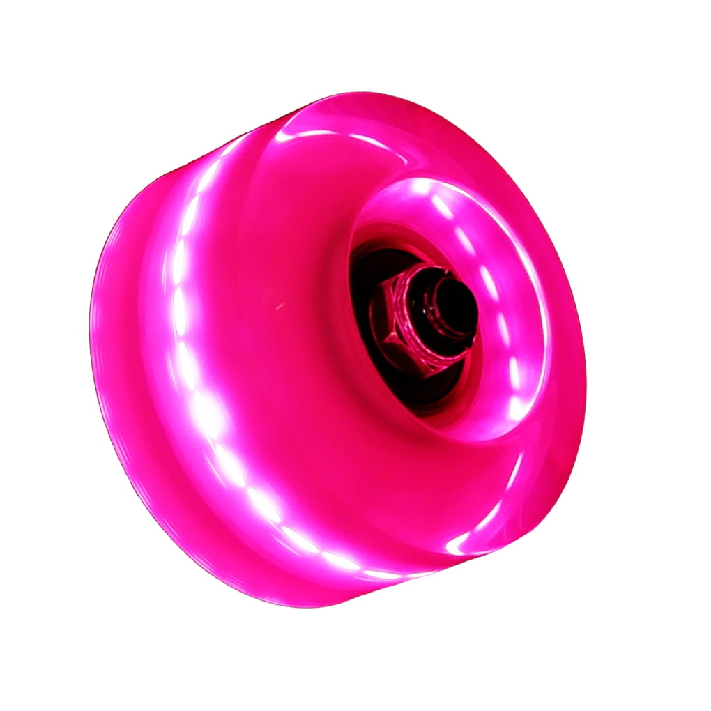 Linyer Flashing Light Up Quad Roller LED Round Skate Wheels Reducing ...