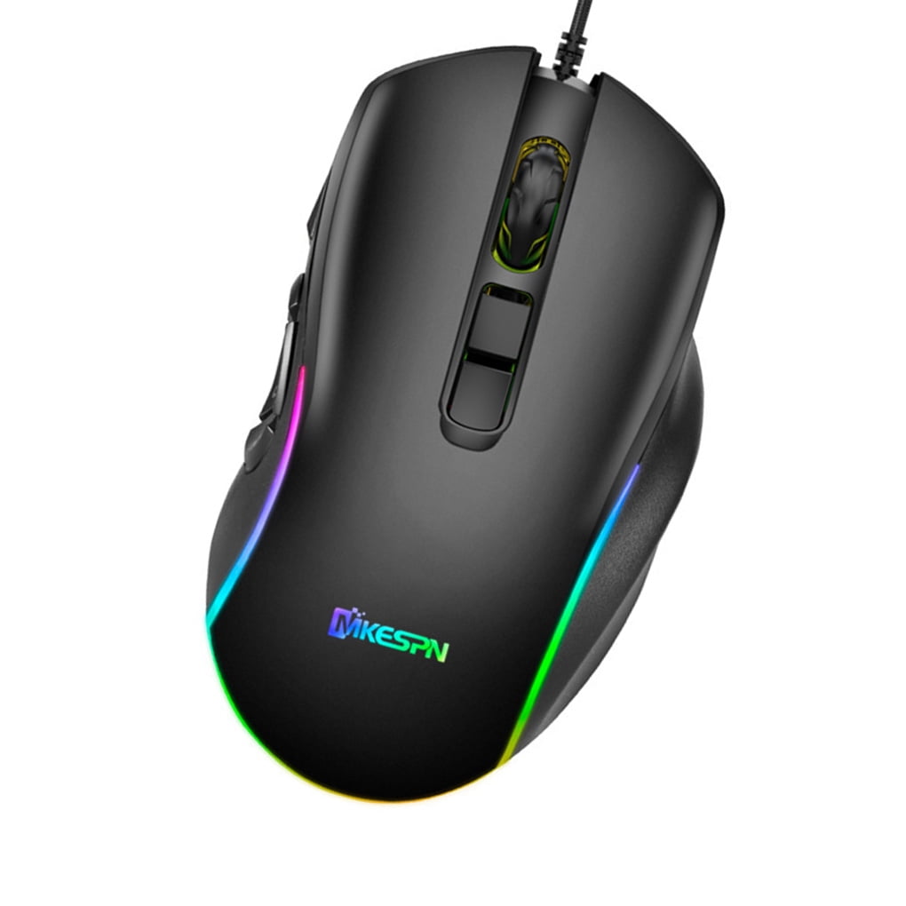 Linyer Game Mouse Wired 10 Buttons Gaming Mouse Adjustable RGB Computer ...
