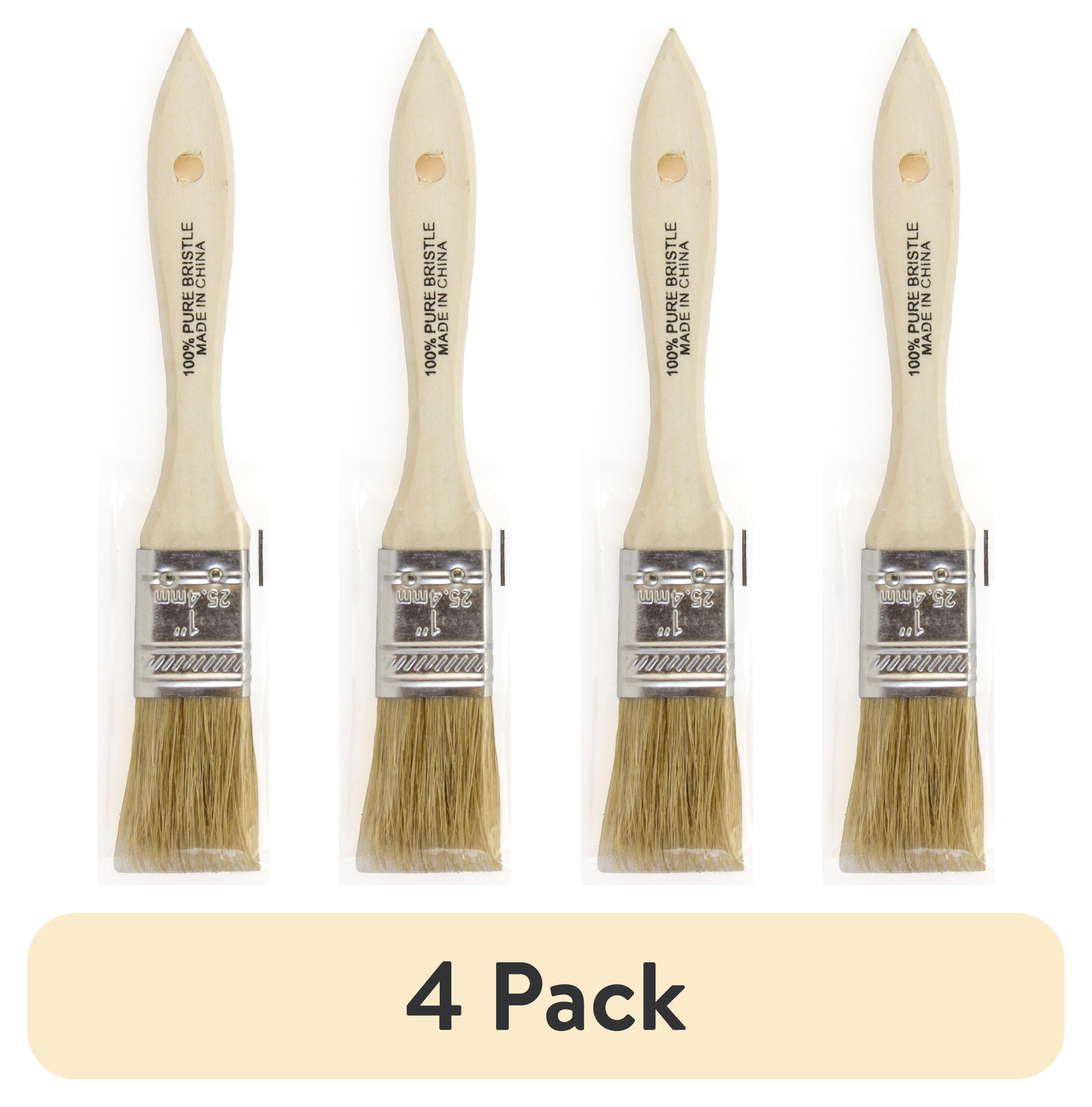 (4 pack) Linzer 1 in. Natural Bristle Flat Chip Paint Brush - Walmart.com