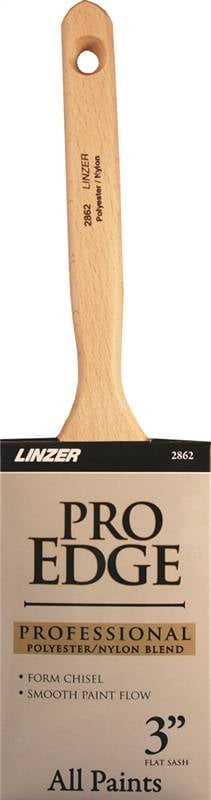 Linzer 2862-3 Paint Brush, 3 in W, 3-1/4 in L Bristle, Nylon/Polyester ...