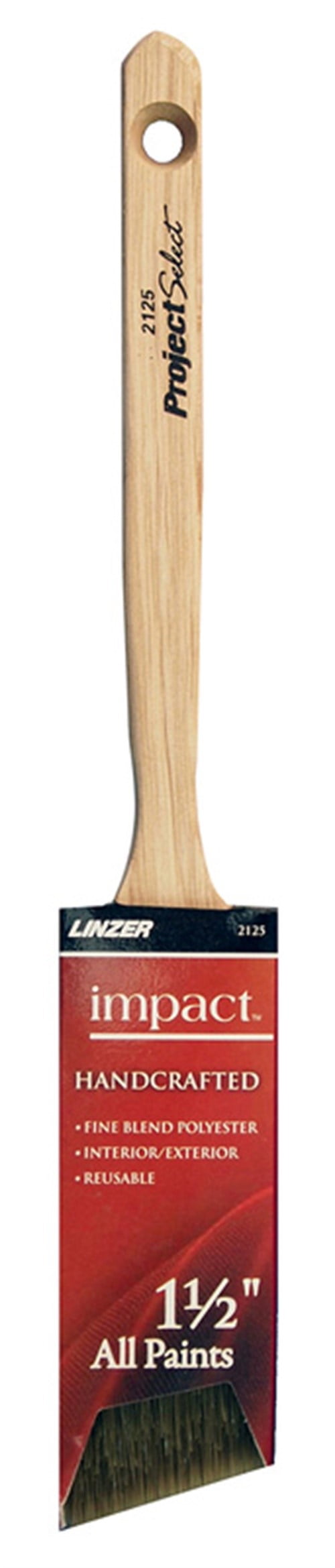 Linzer WC2125-1.5 Paint Brush, 1-1/2 in W, 2-1/4 in L Bristle ...