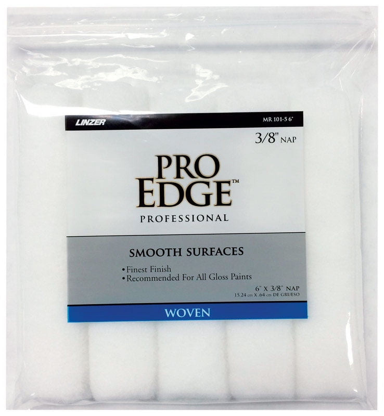 Linzer Pro Edge 3/8 in. x 6 in. W Mini Paint Roller Cover For Smooth ...