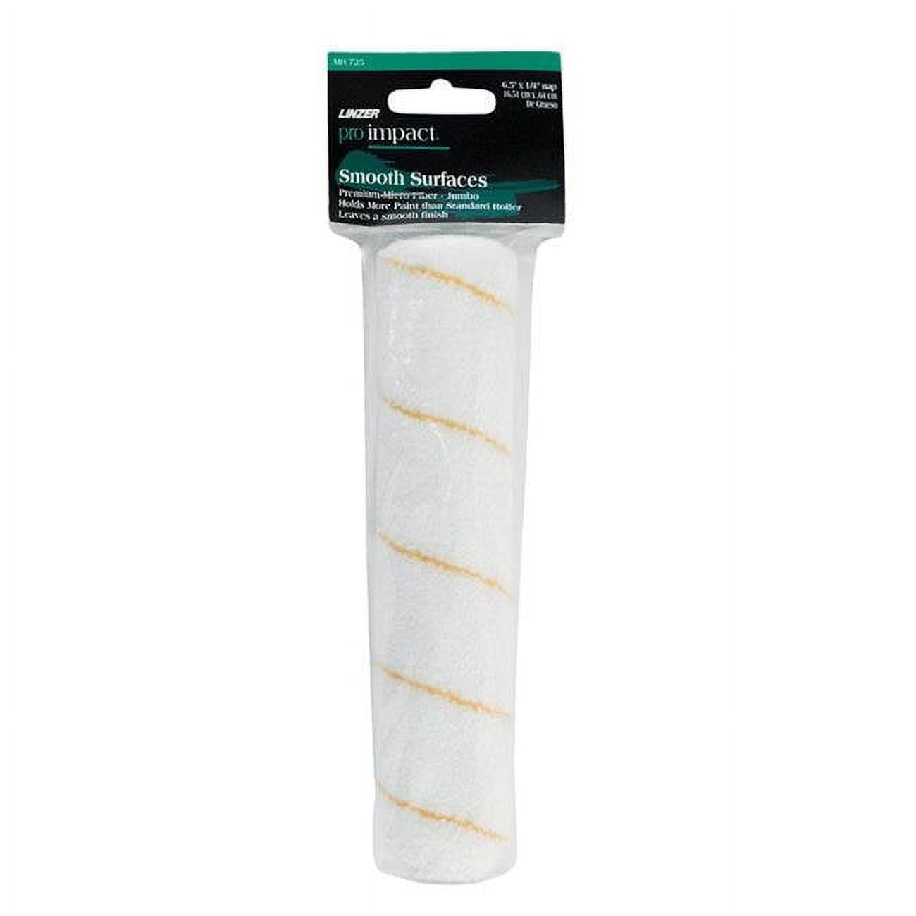 Linzer MR725-7 Pro Edge Jumbo White Woven Mini Roller, 7" x 1/4" Nap ...