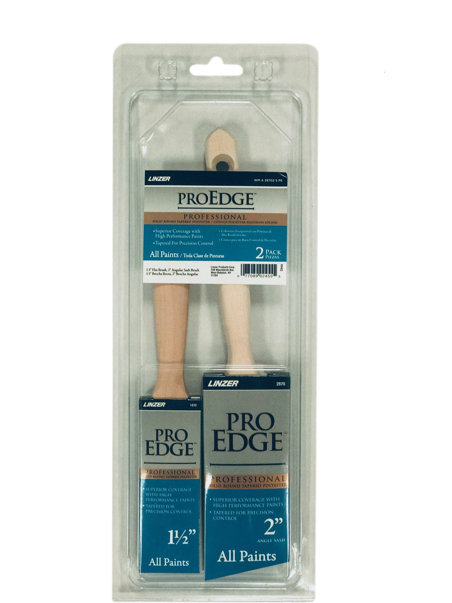 Linzer Professional Pro Edge Solid Round Tapered Polyester Paint Brush ...